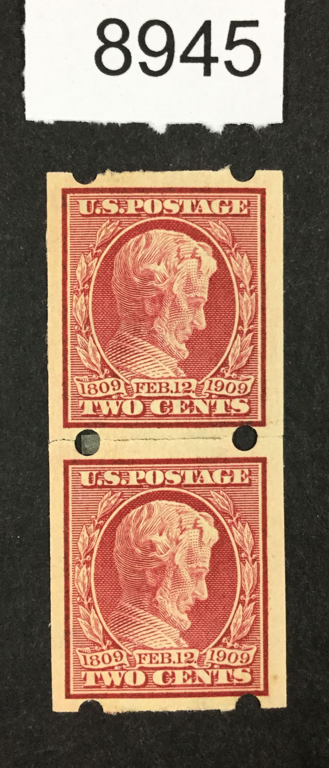 US Stamps # 368 Mint OG H Brinkerhoff Type-Iia Pair LOT #C 8945 ...