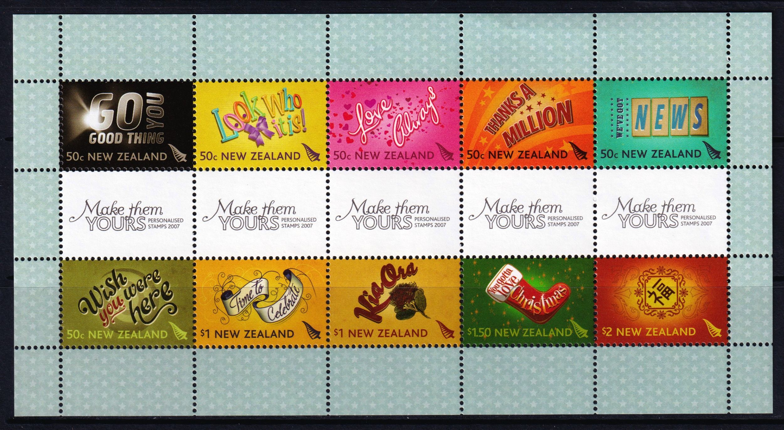 New Zealand 2007 Greetings Mint MNH Miniature Sheet SC 2161 | Australia ...