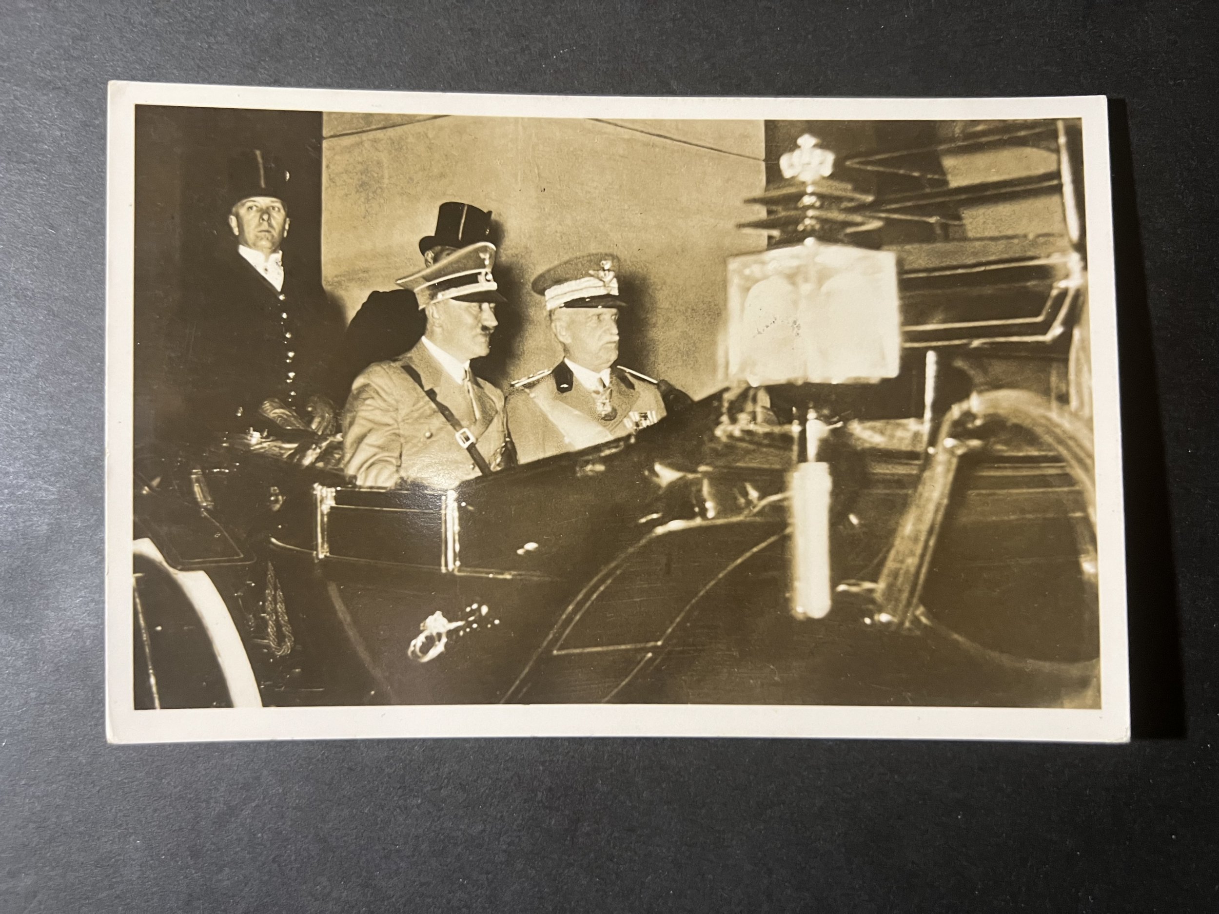 1938 Italy RPPC Postcard Cover DVX and Hitler Rome to Friedrich ...