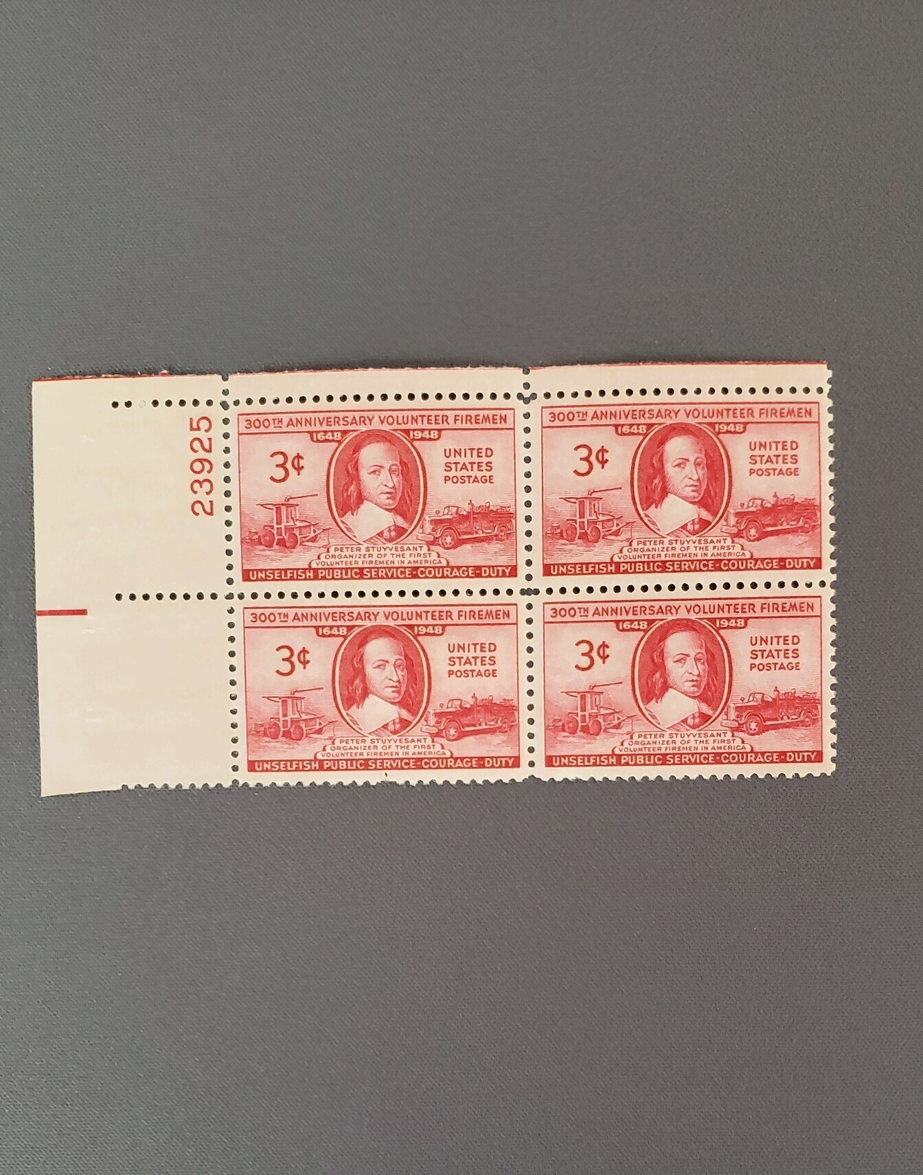 971, Volunteer Fireman, Plate Block, Mint OGNH, CV $2.50 | United ...