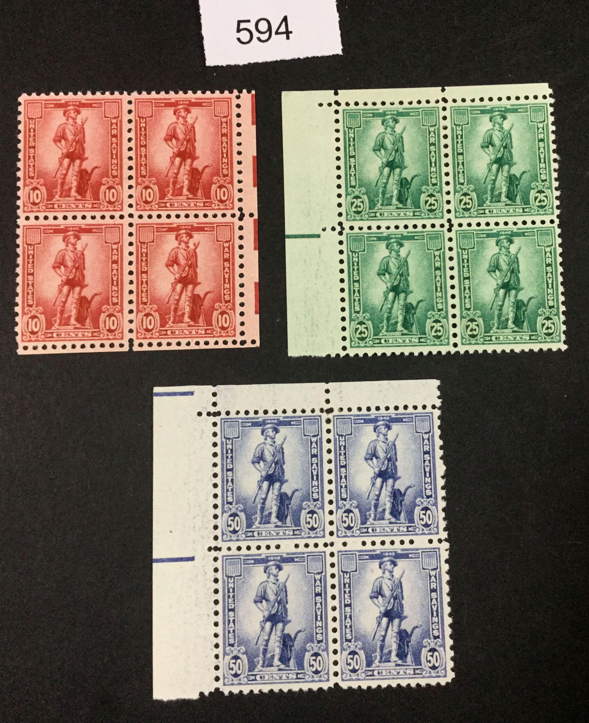 US Stamps #Ws7-Ws9 Mint OG H/NH Blocks $23 LOT #594 | United States ...