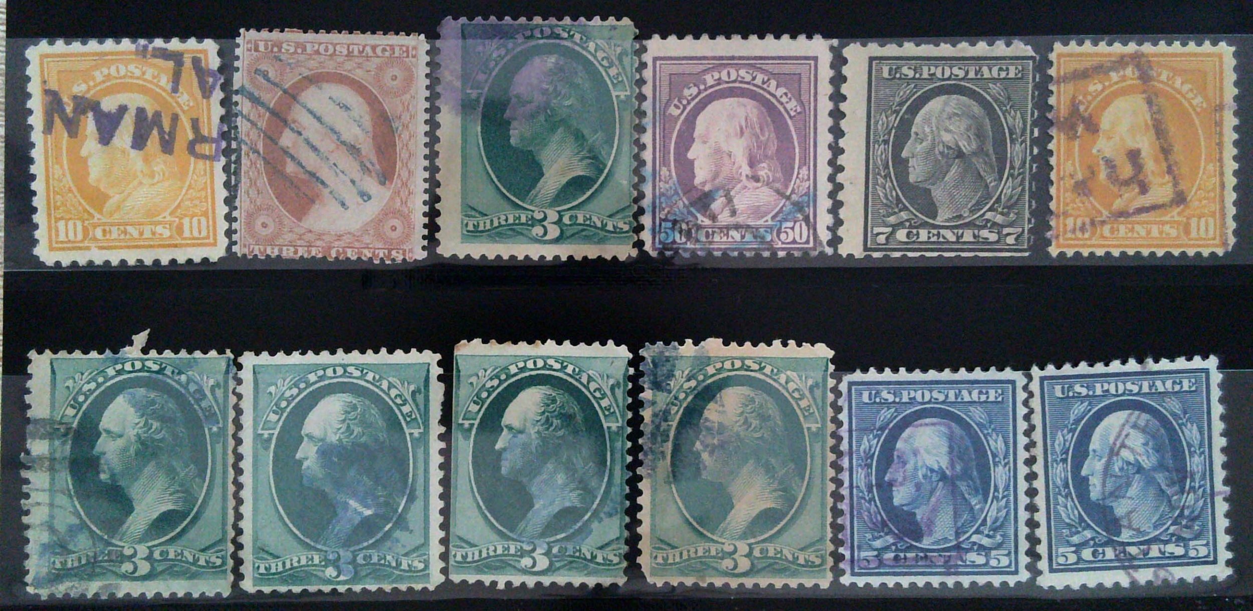 Colour Cancels Lot | United States, General Issue Stamp / HipStamp