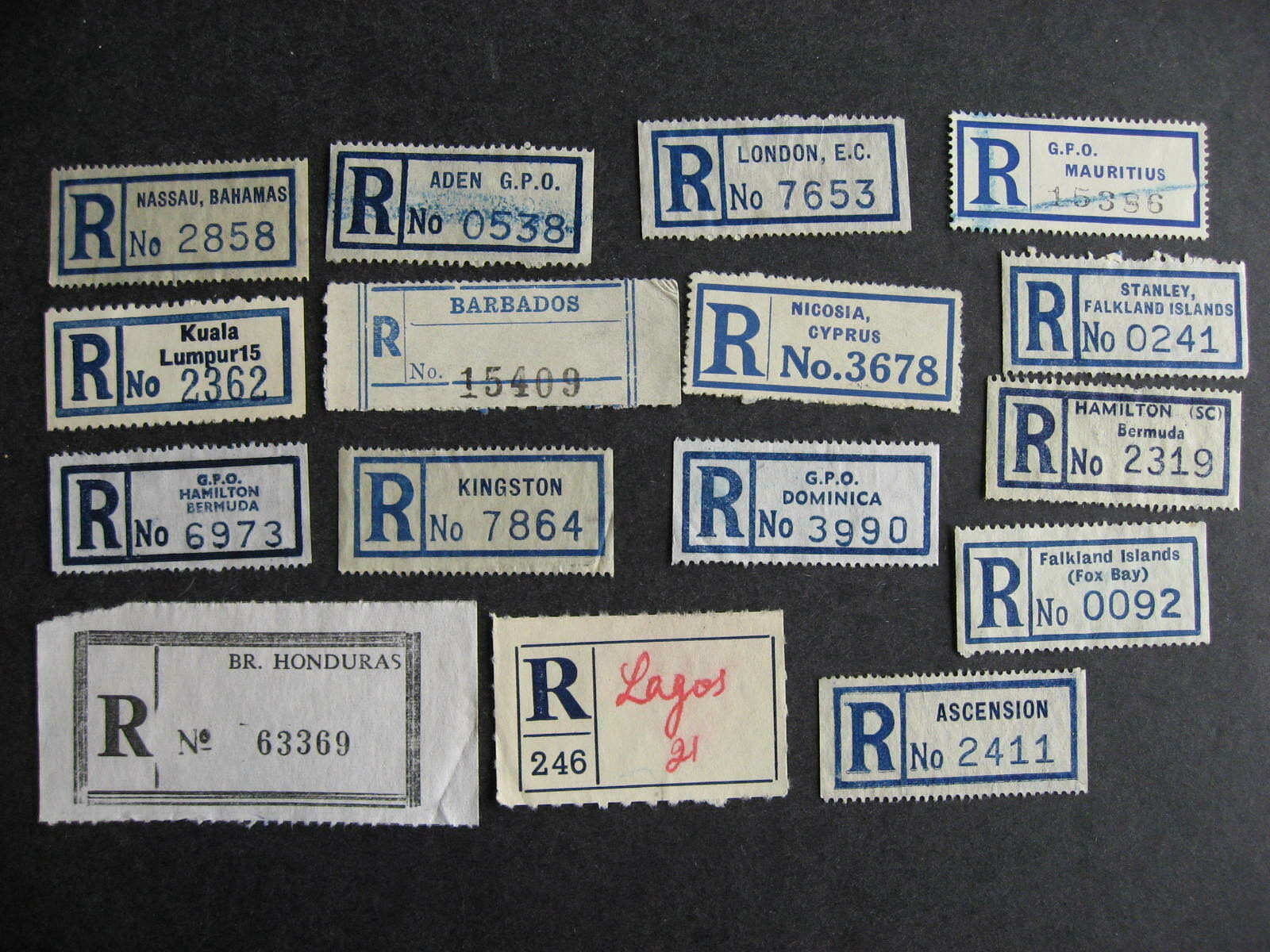 Registered,Registration labels 16 different U with interesting ...
