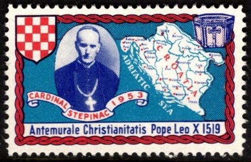 1953 Croatia Poster Stamp Cardinal Stepinac Pope Leo X | Specialty ...