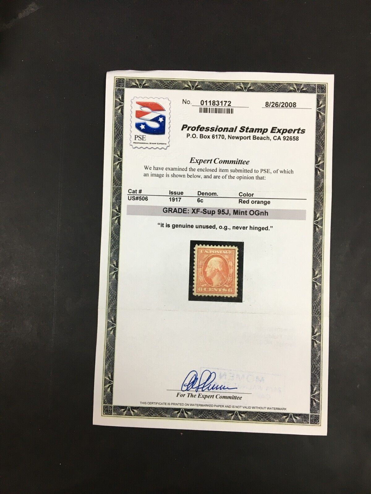 US Stamps #506 Mint OG NH PSE Graded XF-SUP 95J LOT #88358 | United ...