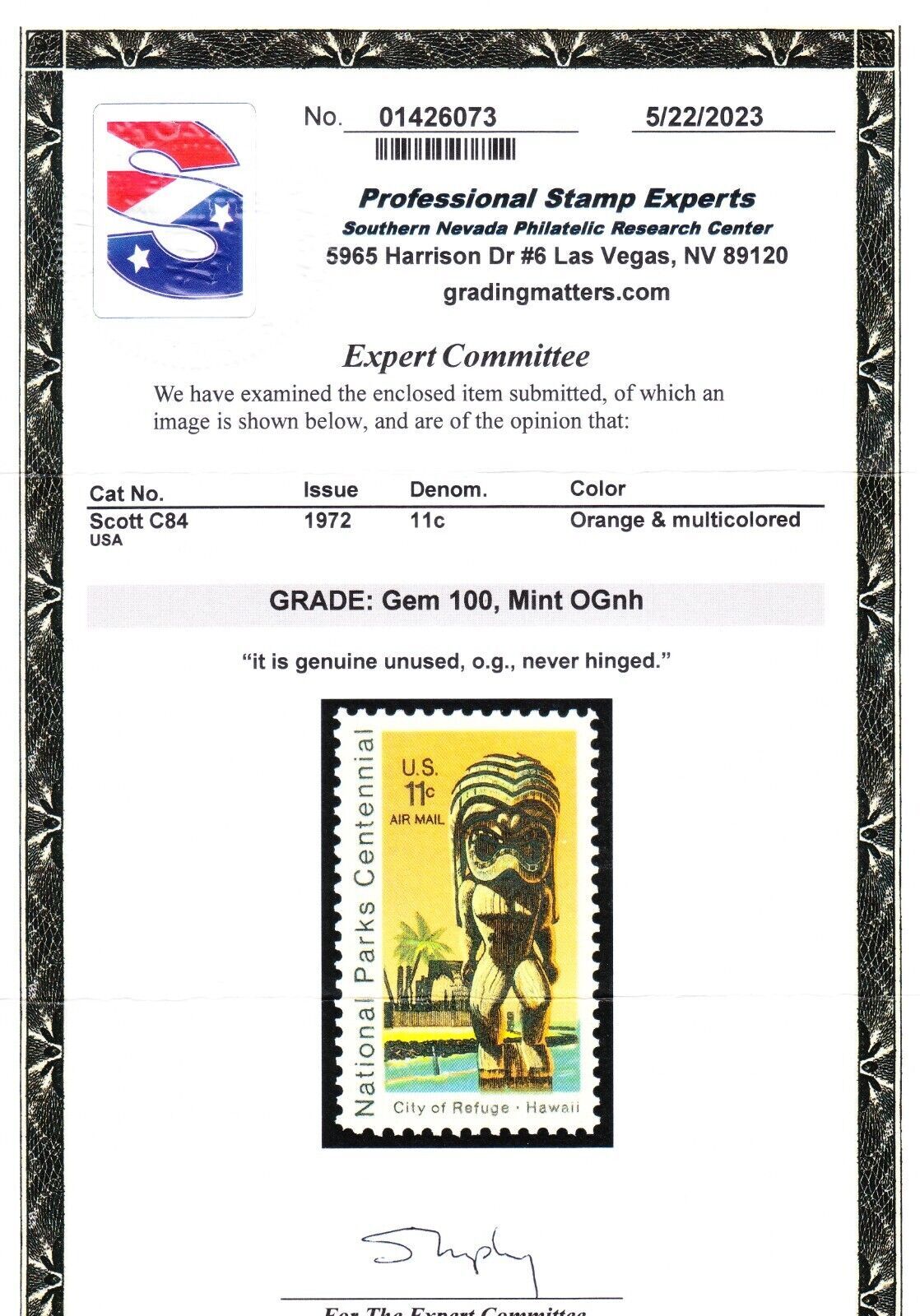 MOstamps - US #C84 Mint OG NH Graded 100 with PSE cert - Lot # MO-4186 ...