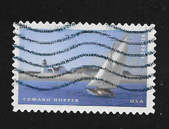 SC# 4558 - (44c) - Edward Hopper 'The Long Leg' - Off Paper Used / HipStamp
