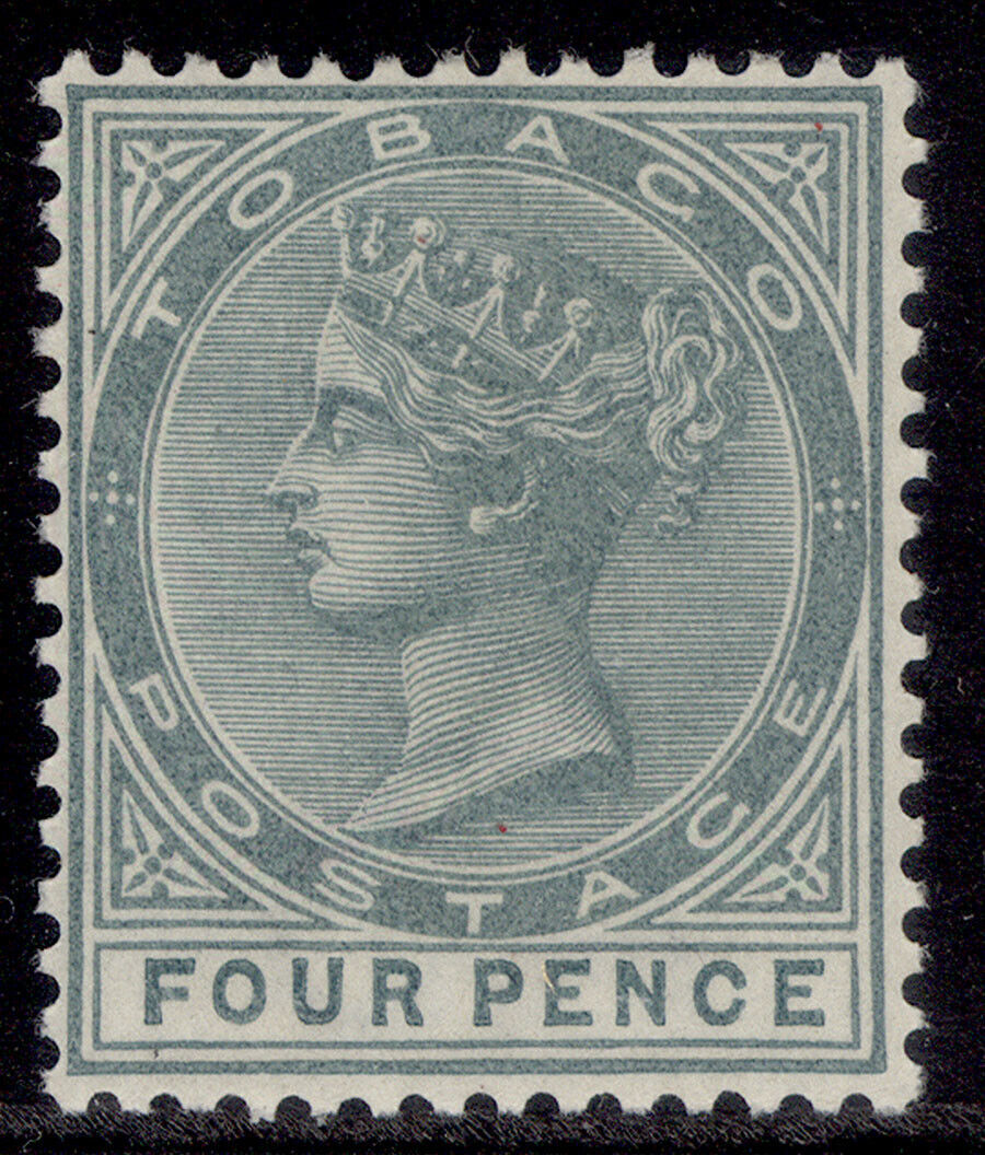 TOBAGO QV SG22, 4d grey, LH MINT. Cat £10. | Caribbean - Trinidad and ...