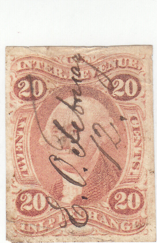Scott # R42a - Revenue stamp - 20c Inland Exchange - Used - SCV $17.00 ...