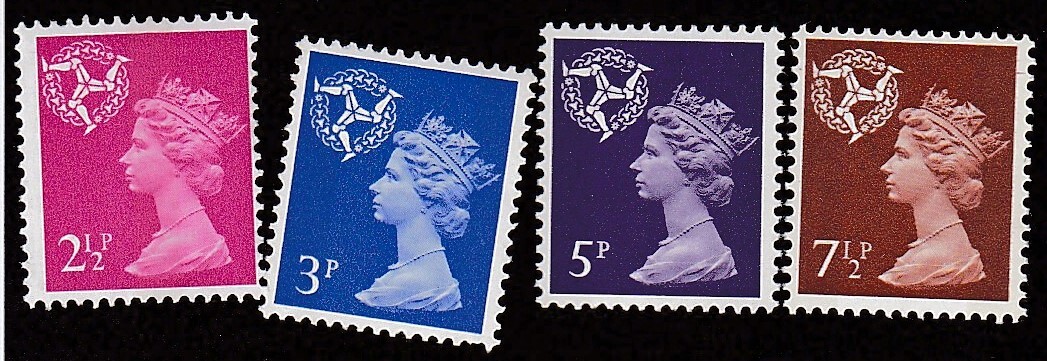 Isle of Man # 8-11, Manx Emblem on Q E Stamps, Mint LH, 1/3 Cat ...