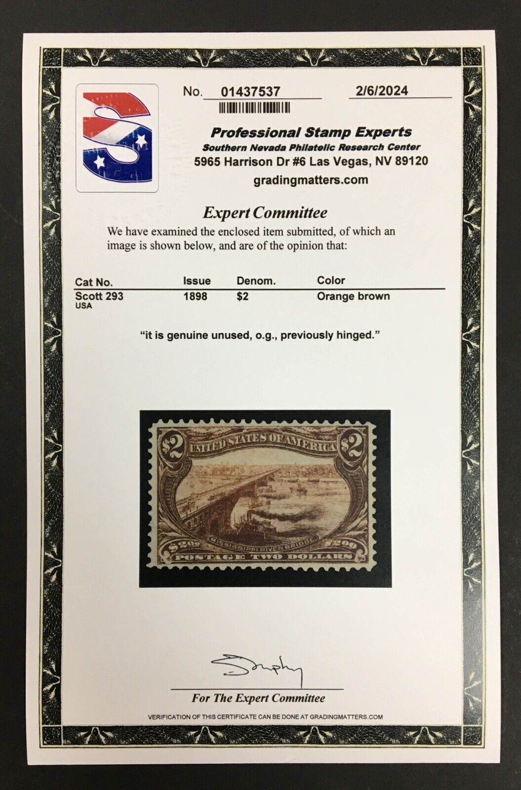 US Stamps #293 Mint OG LH PSE Cert VF/XF LOT #86975* | United States ...