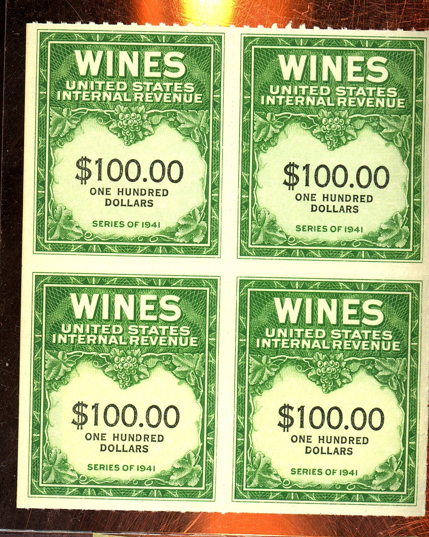 Re164 Mint Block From Smithsonian Collection V Cat $1500 | United ...