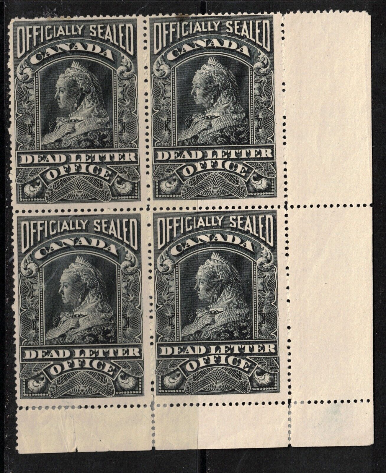 Canada #OX3 Mint Fine Block Top Stamps Never Hinged With Gum Stains At ...