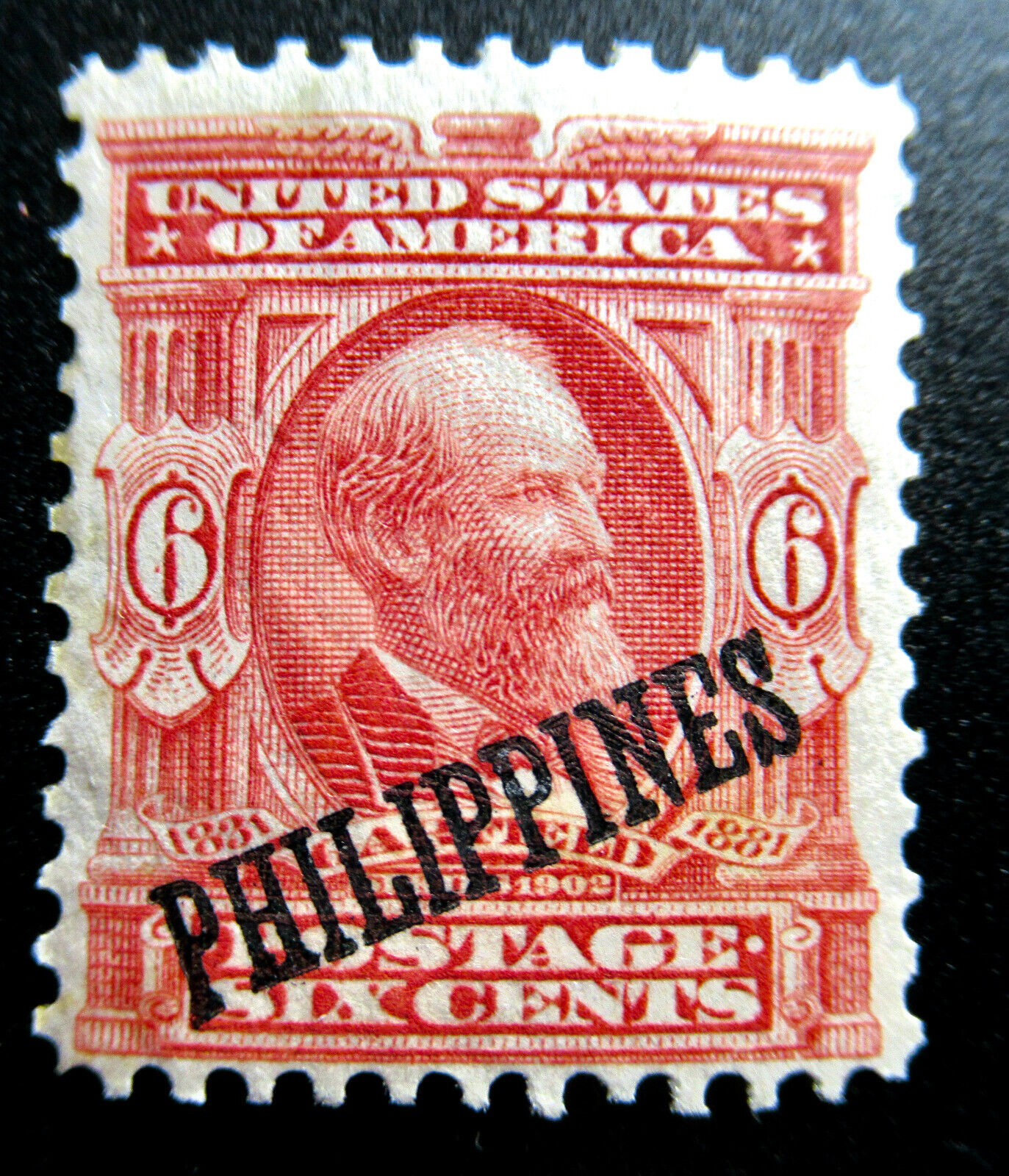 Philippines 1905 6¢ Garfield Stamp #231 Mint regummed CV $85 | United ...