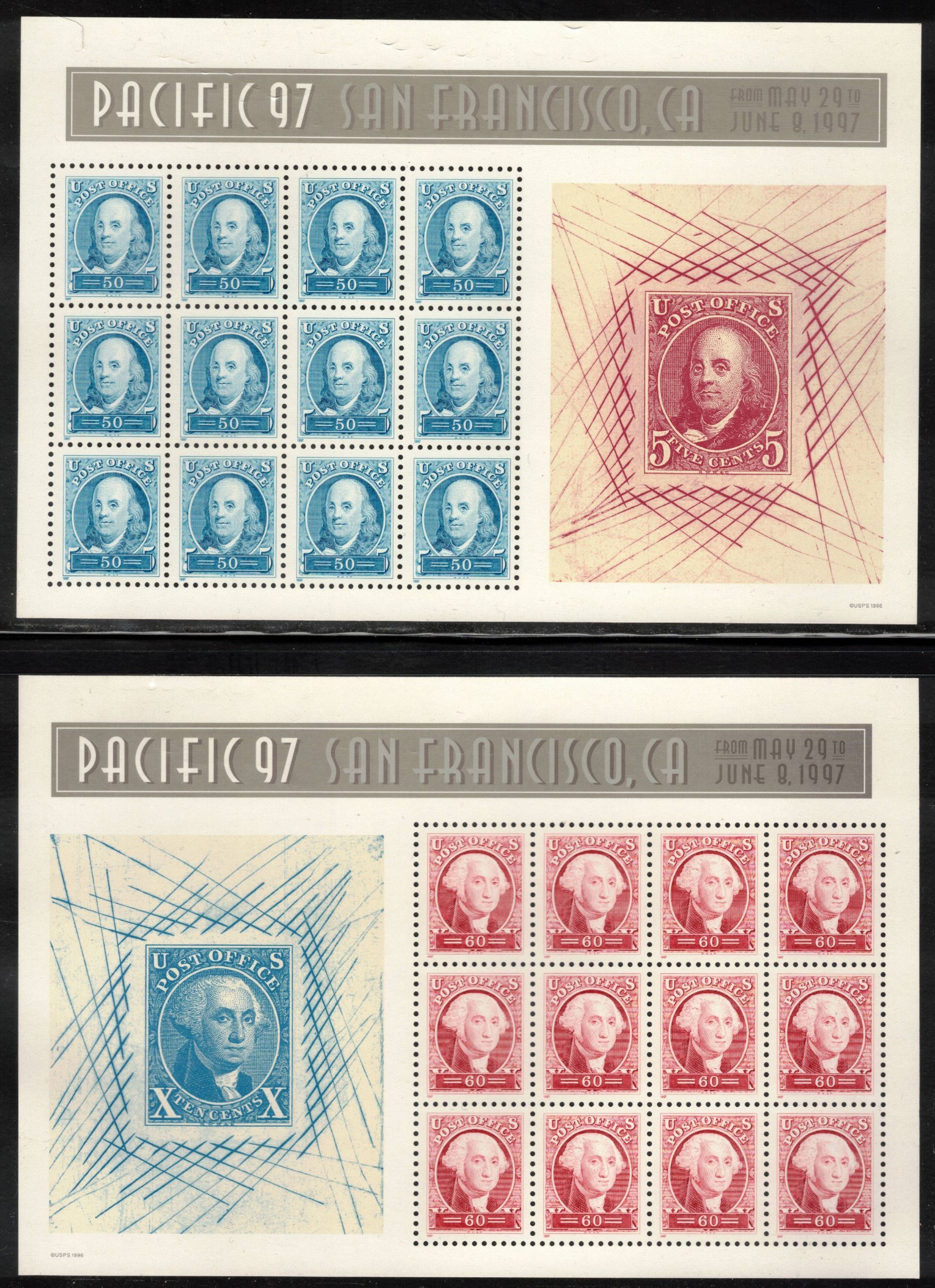 US 1997 50c, 60c Pacific '97 Sheets; Scott 3139-40; MNH | United States ...