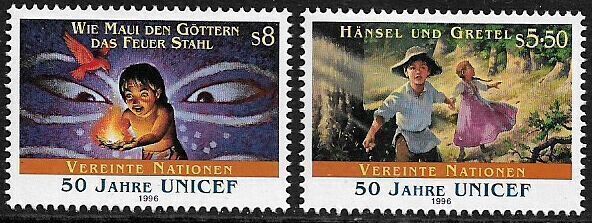 United Nations, Vienna #210-1 MNH Set - UNICEF - Fairy Tales ...