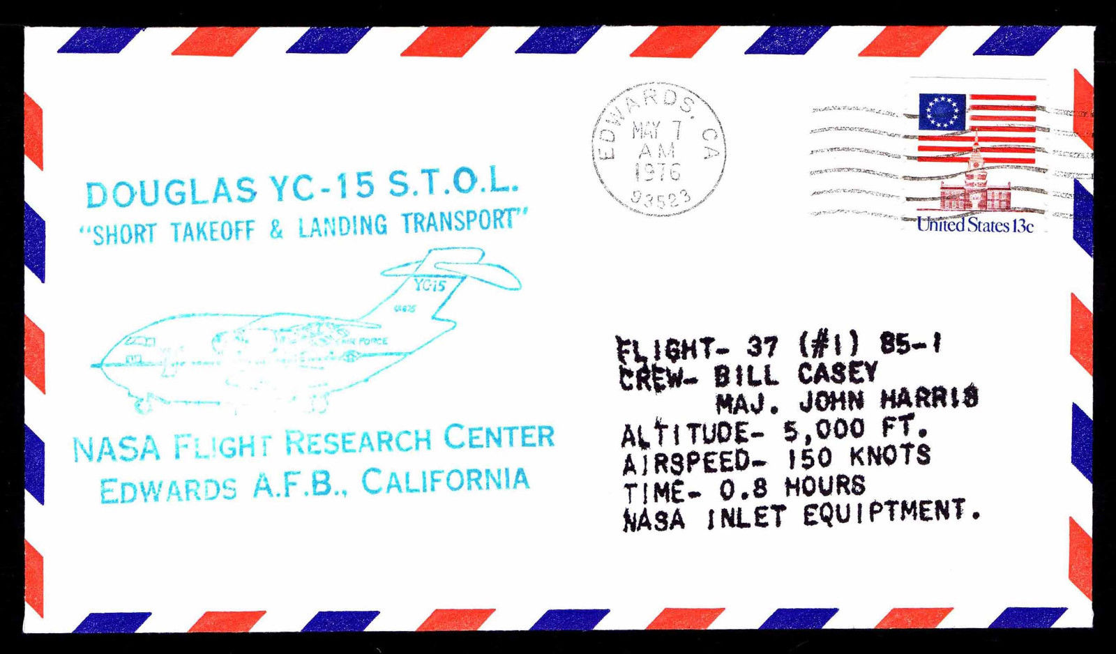 1976 Douglas Yc-15 S.T.O.L. Flight 37 (#1) 85-1 Test Flight - Us#1625 ...