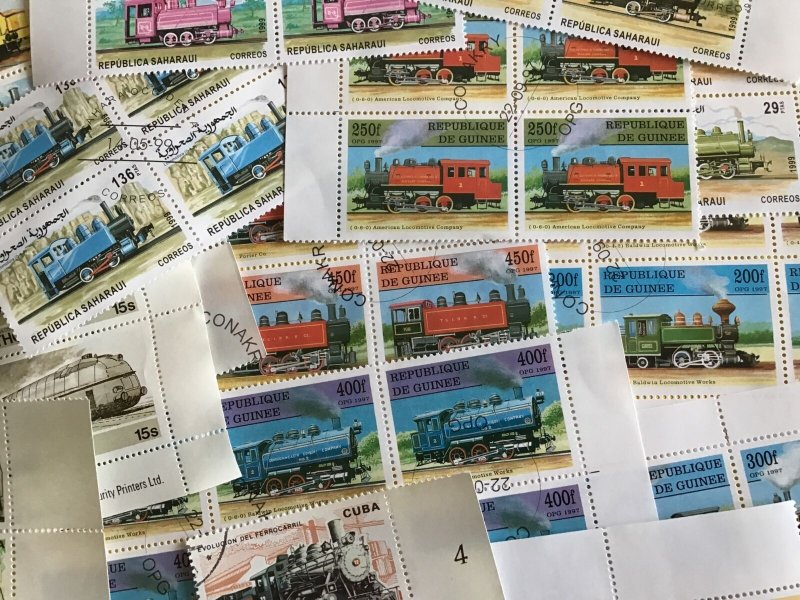 Trains Locomotive Railway Carriage Wagons great Stamps to Collect ...