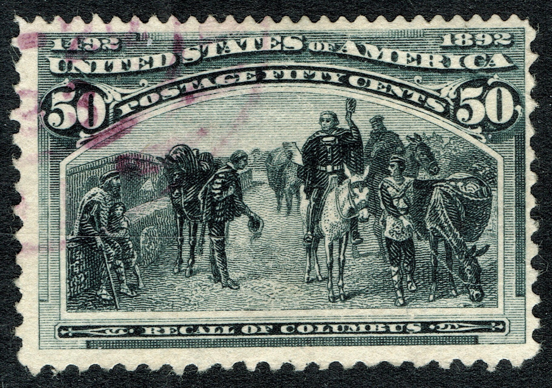 [0904] 1893 Scott#240 used 50¢ slade blue cv :$175 | United States ...