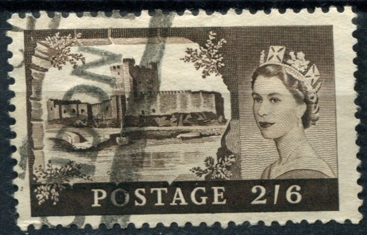 Great Britain Sc#525 Used, 2s6p brn, Queen Elizabeth II - High Value ...