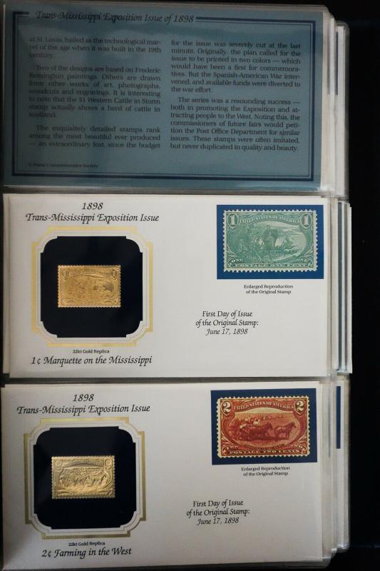 US Collection of 22kt Golden Stamp Replicas / HipStamp