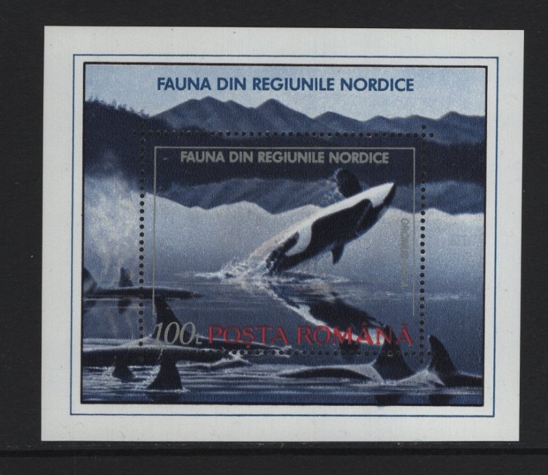 Romania #3789 MNH 1992 wild animals 100 l Orca sheet | Europe - Romania ...