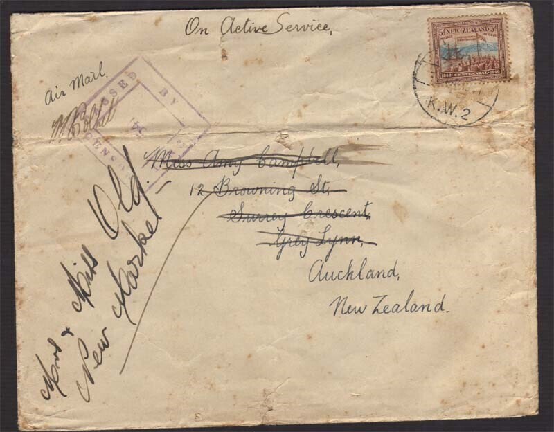 New Zealand WWII Censor MPO cover | Australia & Oceania - New Zealand ...