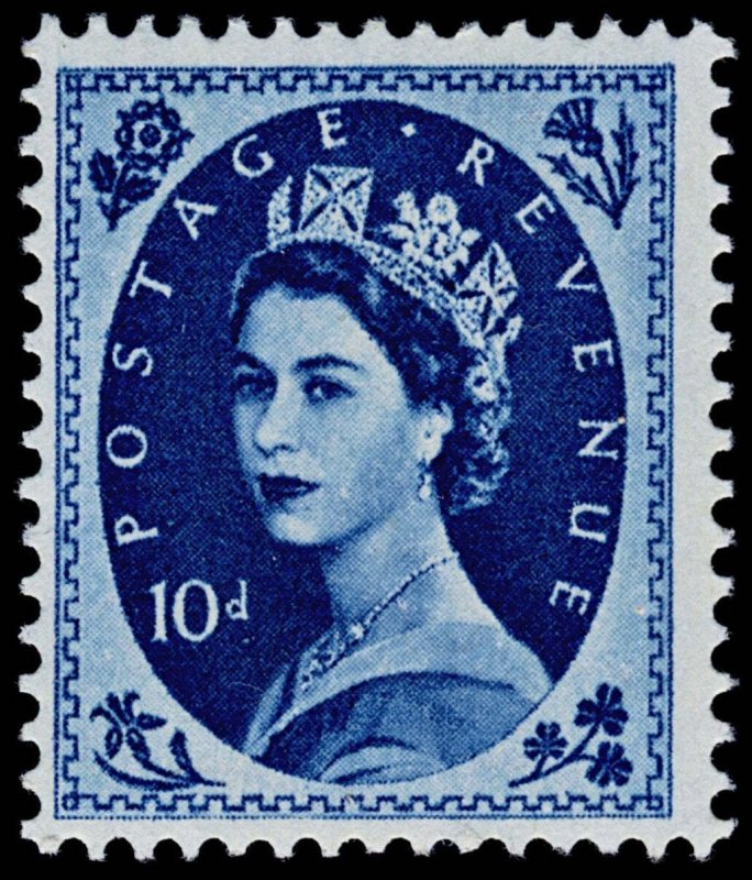 4472: GB SG552 10d Prussian Bllue. St. Ed's Watermark. Spec S130. 1955 ...