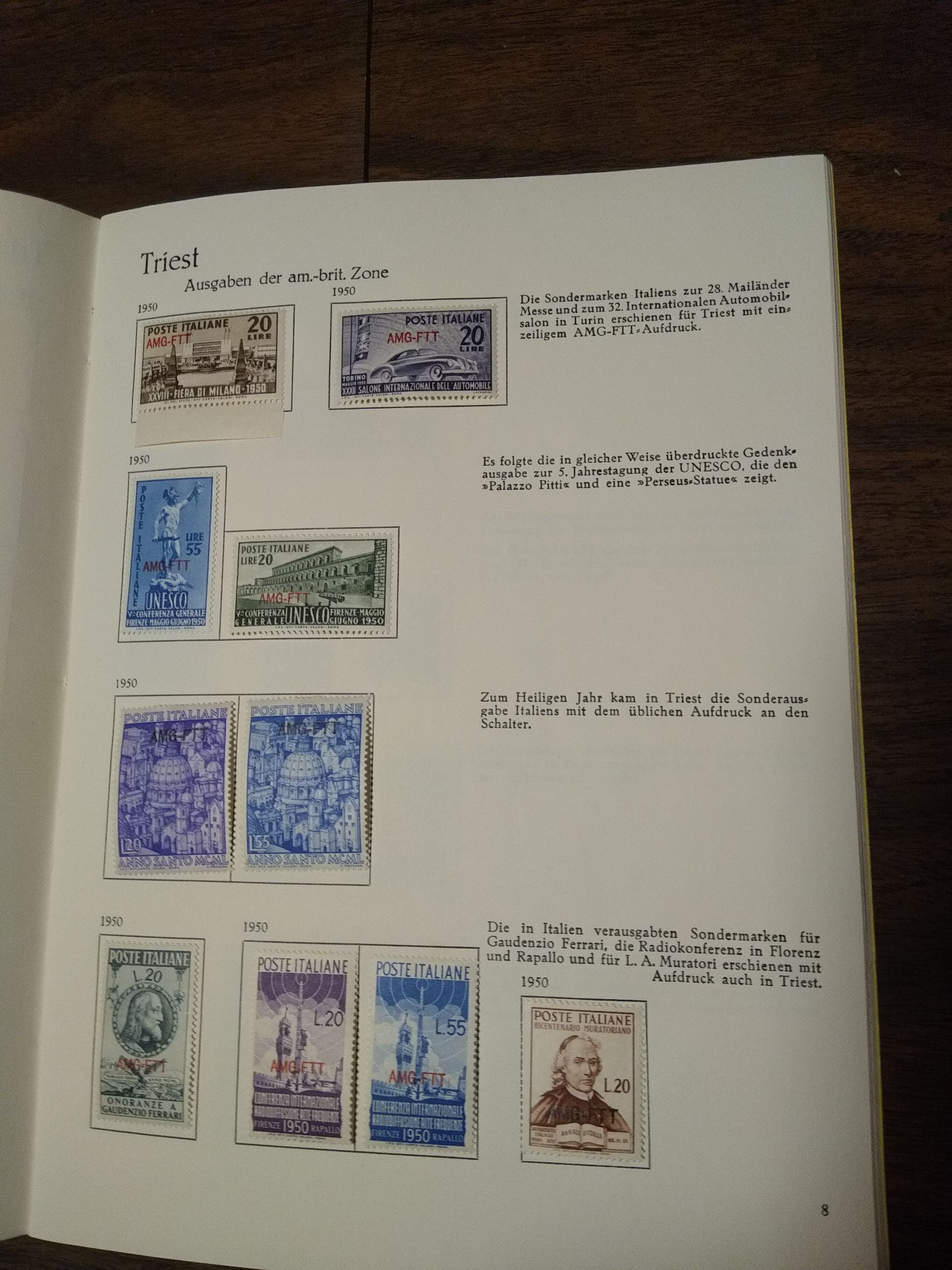 collection on pages Italy Trieste 1947-54 on Behrens album pages CV ...