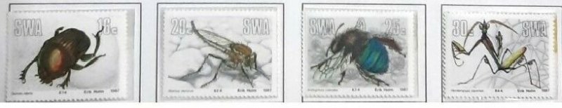 A) 1987, South-West Africa, Insects Garreta Nitens 16c, Alcimus ...