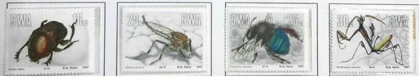 A) 1987, South-West Africa, Insects Garreta Nitens 16c, Alcimus ...