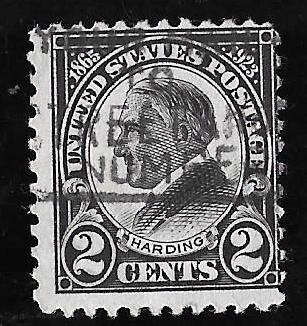 610 2 cents Super Logo Cancel Harding Memorial, Black Stamp used AVG ...