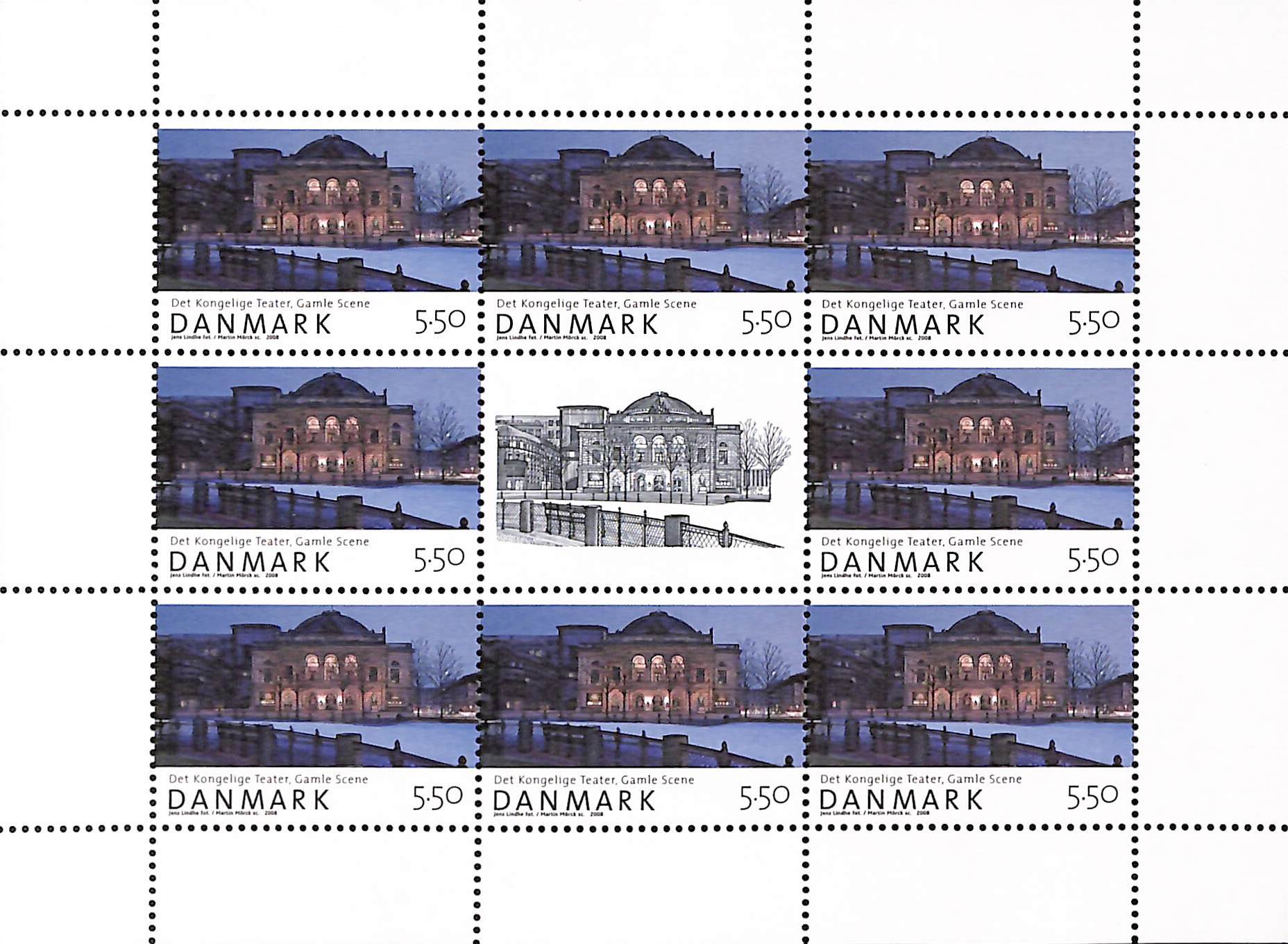 Denmark Danmark Scott 1397a MNH souvenir sheet luxury cancelled Martin ...
