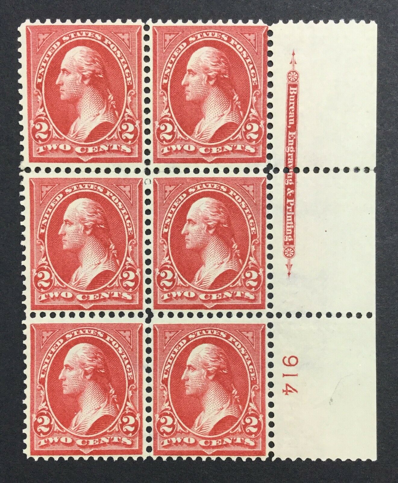 MOMEN: US STAMPS #279B PLATE BLOCK MINT OG H $200 LOT #37162 / HipStamp