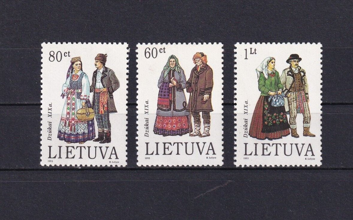 SA11c Lithuania 1993 Costumes of Dzukai mint stamps | Europe ...