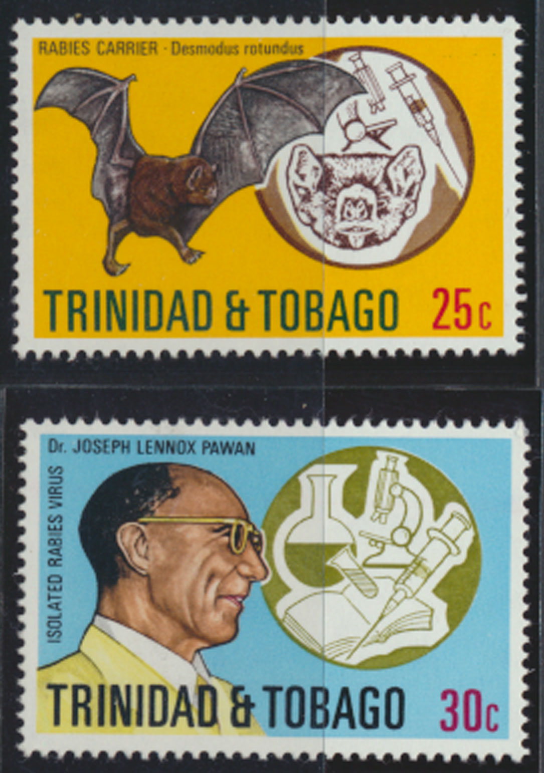 Trinidad and Tobago SG 459-460 MVLH Rabies Virus SC# 249-250 - see ...