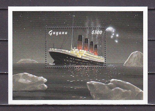 Guyana, Scott cat. 3308. Titanic Ship s/sheet. ^ | Central & South ...