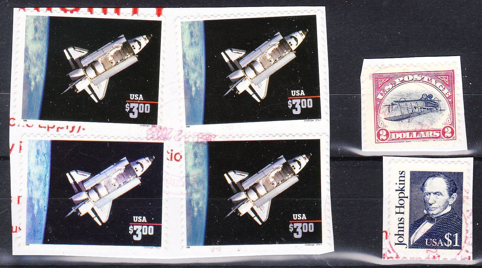 MO stamps - US Used High Denomination Stamps on paper (6 stamps) - Lot ...