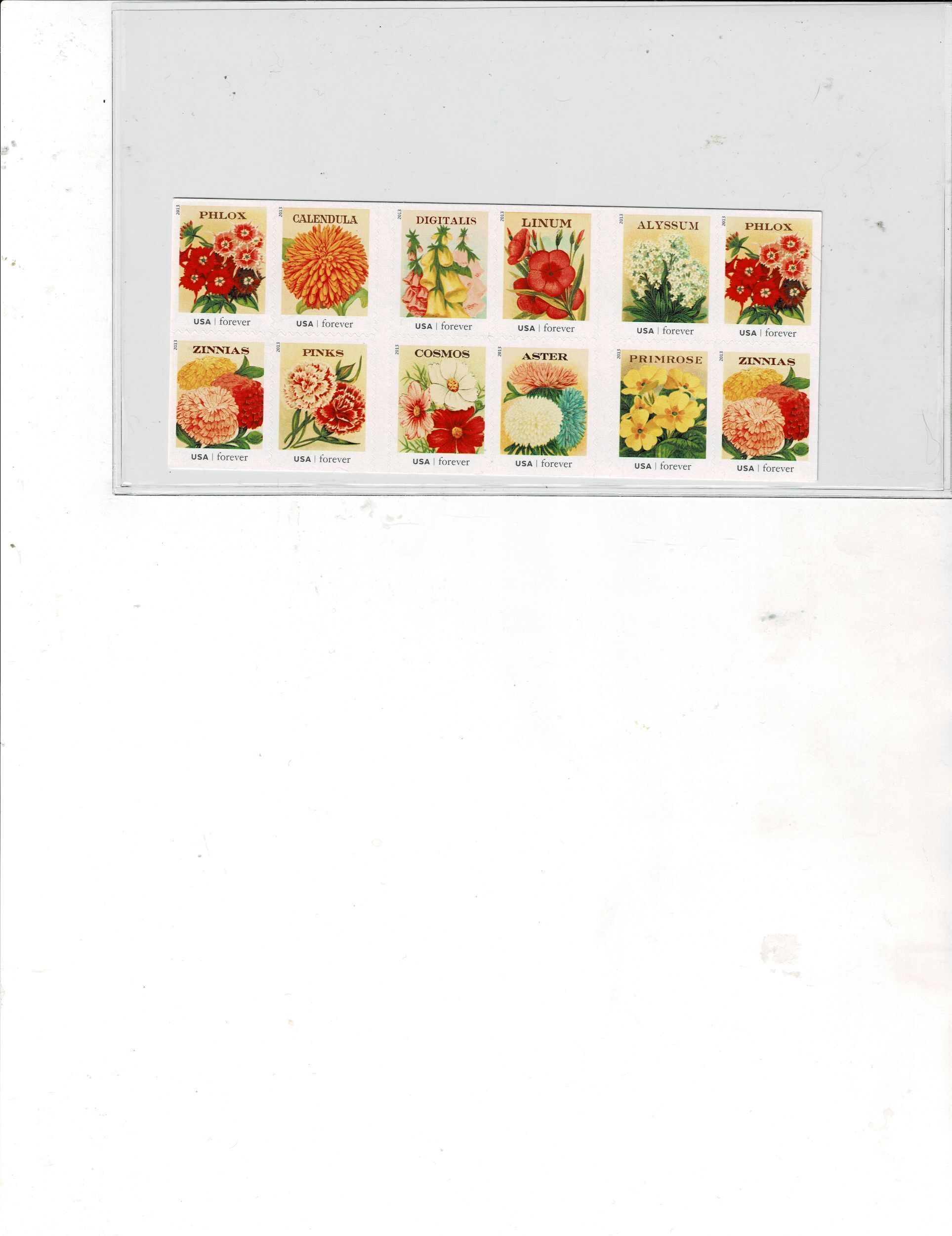 Vintage Seed Packets Forever US Postage Booklet #4754-63 VF MNH ...
