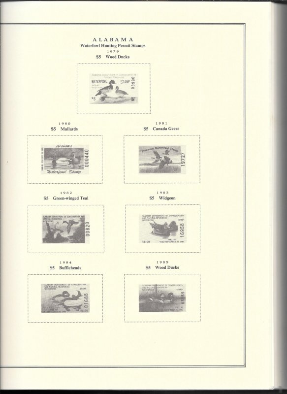 1934-1990 SCOTT US. Federal & State Duck Stamp Album & Dust Cover ...