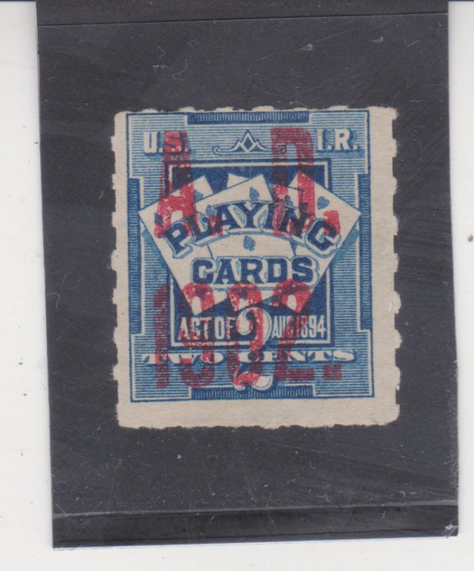 US Scott # RF3 Used Precancel Overprint AD 1902 US 2c Revenue Playing ...