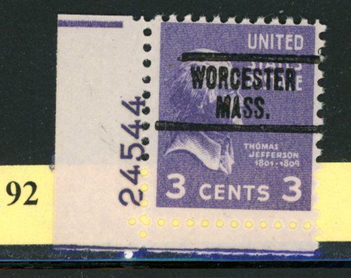 PKStamps - USA - 807 - Used - Precancel - Plate Number Single (#2-092 ...