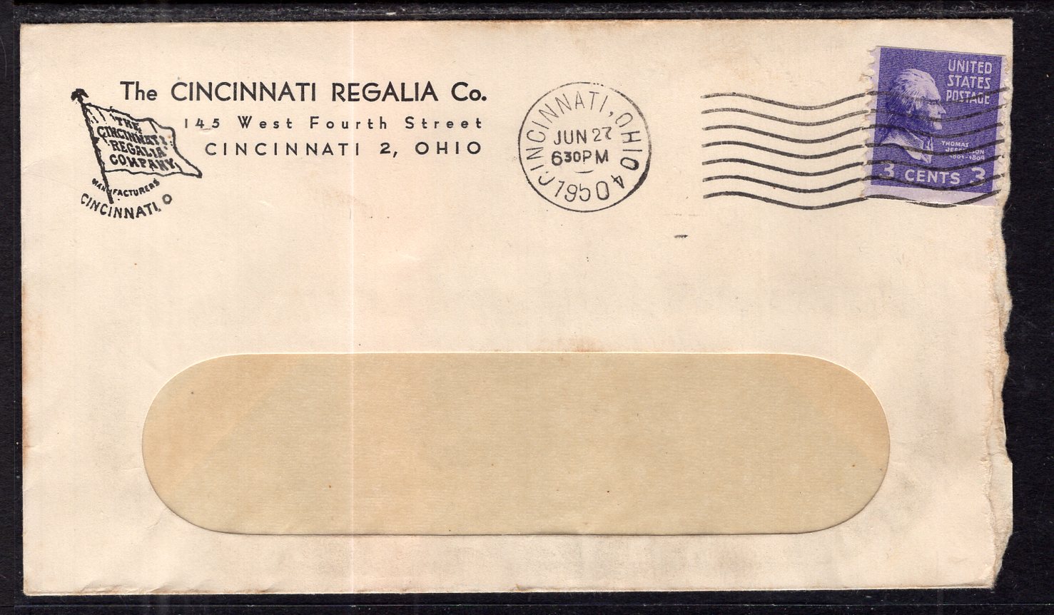US Cincinnati Regalia Co,Cincinnati,OH 1950 Cover | United States ...