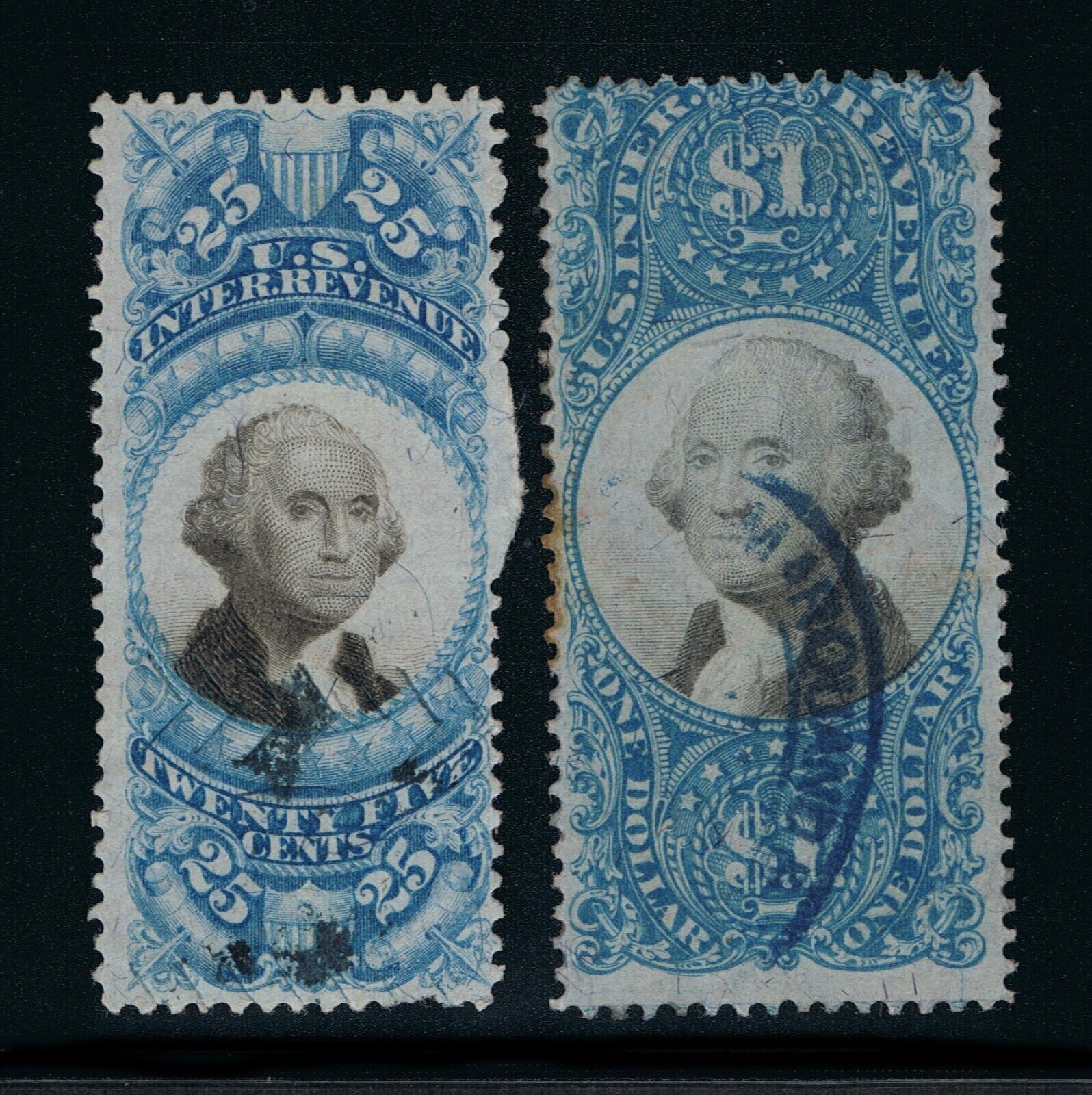 Genuine Scott #R112 #R118 F-Vf Blue & Black 2nd Issue Revenue SET of 2 ...