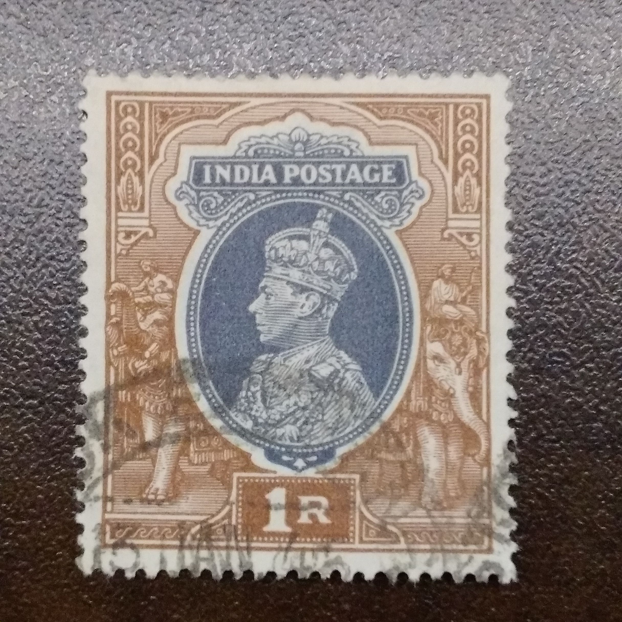 India Postage King George V 1 Rupee Used | Asia - India, Stamp / HipStamp