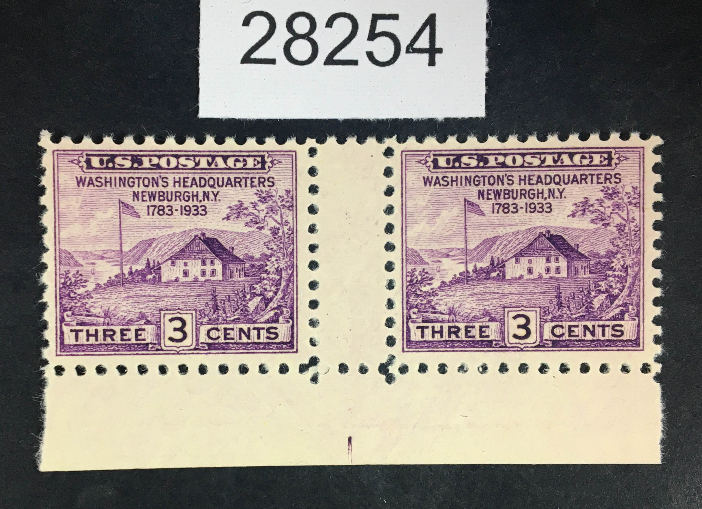 US Stamps # 752 Vertical Gutter Pair Unused NO GUM $ LOT #28254 ...