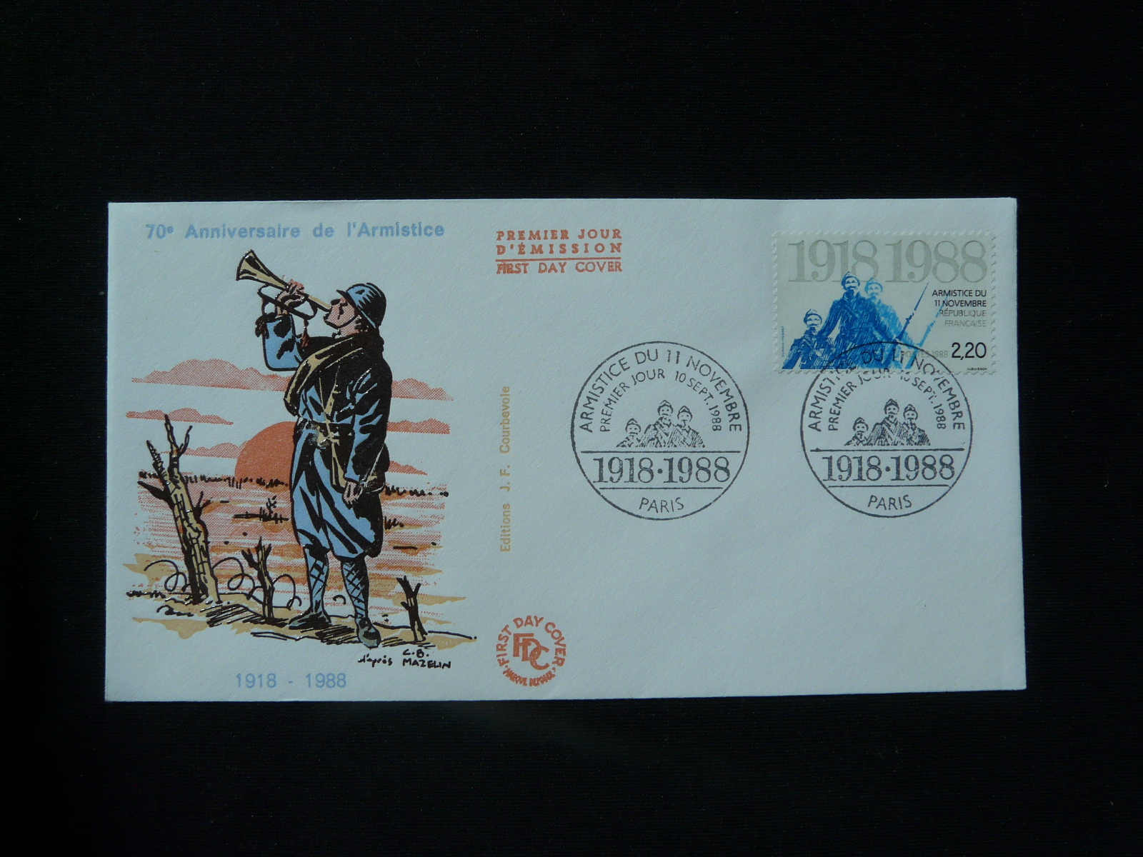 world war I ww1 Armistice 1918 FDC France 1988 (ref 45006) | Europe ...