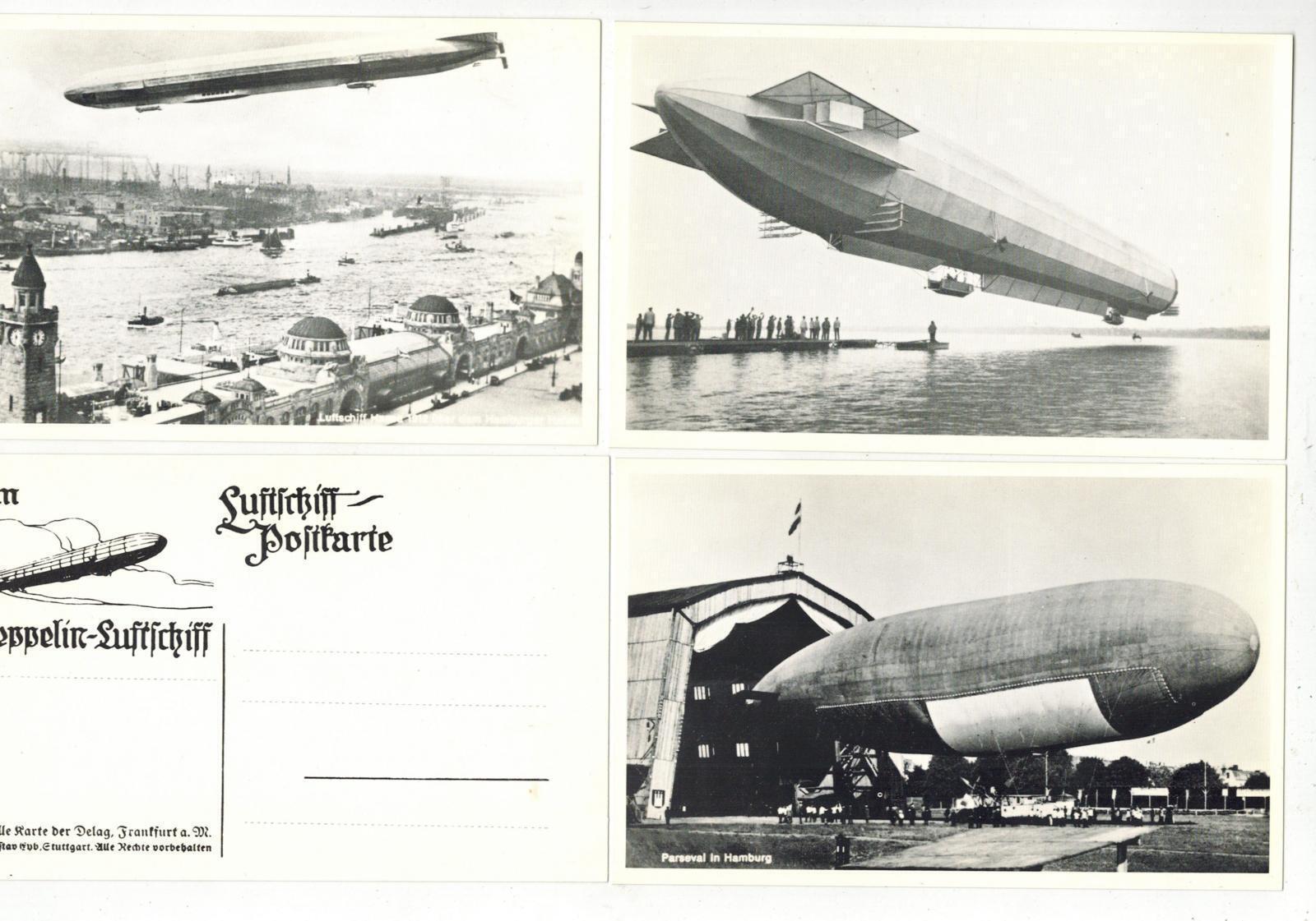 Graf Zeppelin Matched SET of 11 Germany Mint Postcards Different Views ...