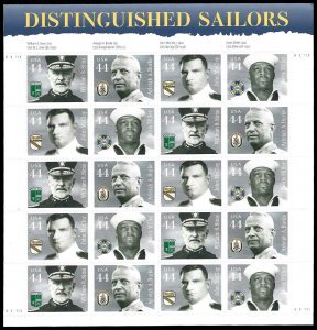 Scott 4440-43 Distinguised Sailors 44¢ Sheet of 20 MNH | United States ...