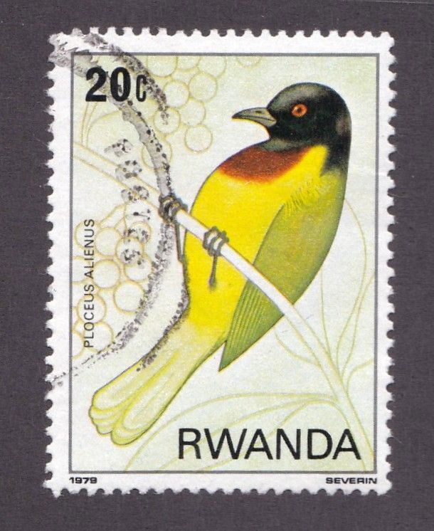 Rwanda 944 used Birds | Africa - Rwanda, General Issue Stamp / HipStamp